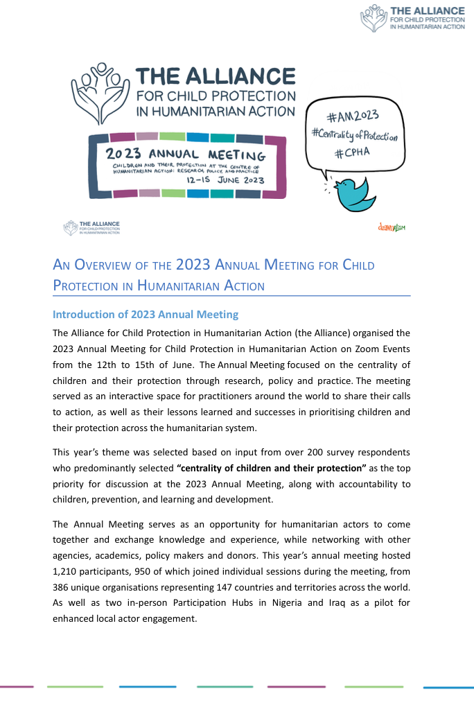 Report | An Overview of the 2023 Annual Meeting for Child Protection in ...