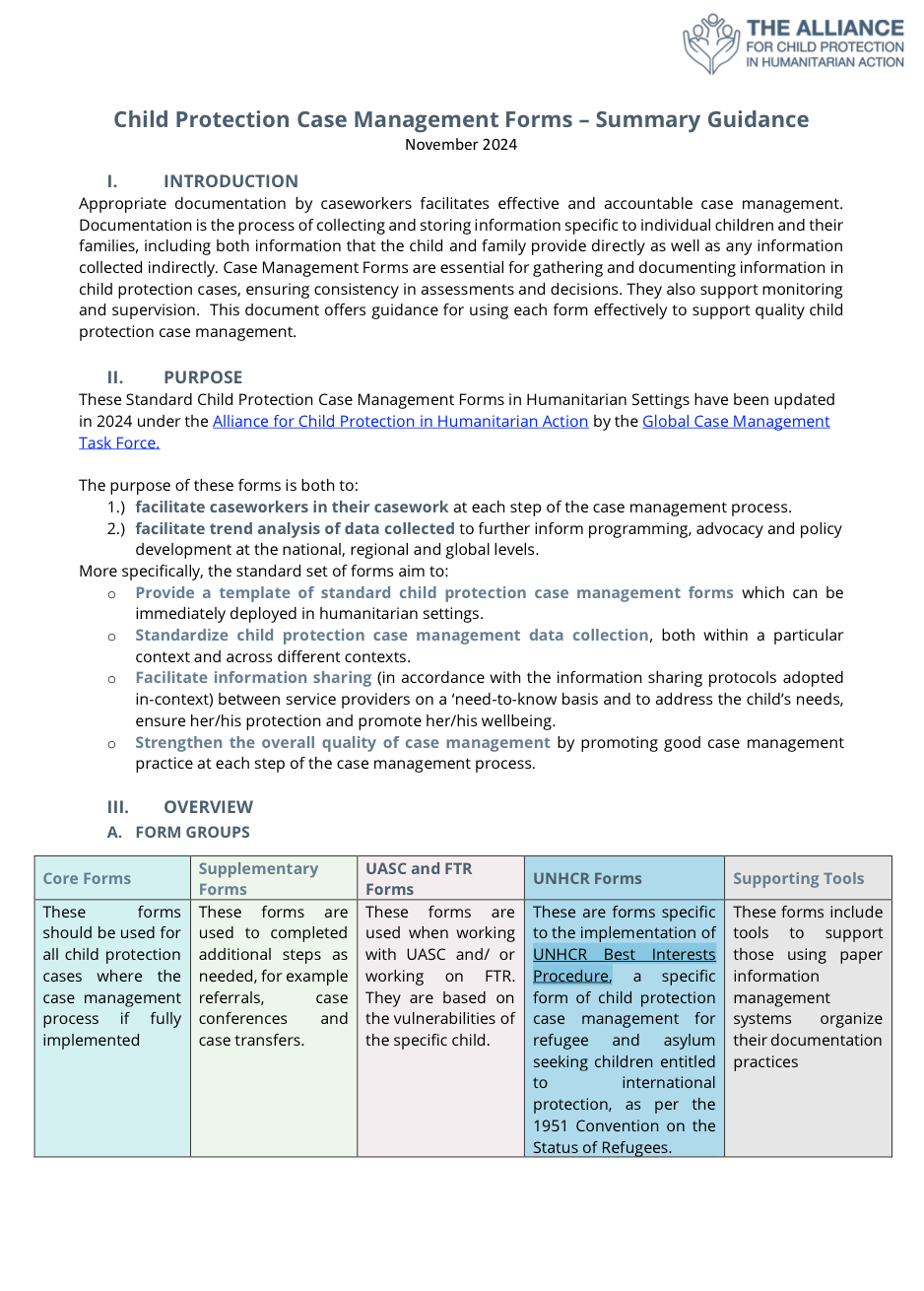 Case Management Global Forms - 2nd Edition | Alliance CHPA