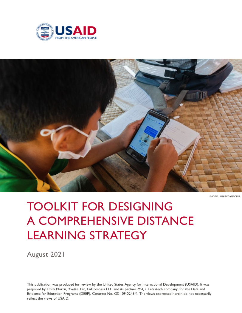 Toolkit for Designing a Comprehensive Distance Learning Strategy ...