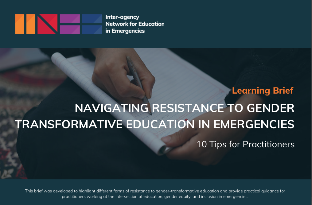 Navigating Resistance to Gender Transformative Education in Emergencies ...