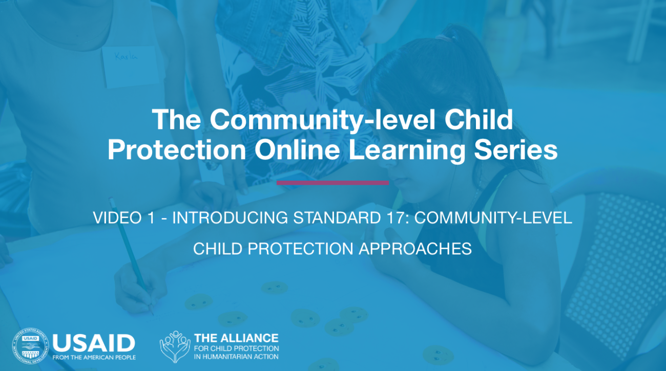 Community-Level Child Protection Online Learning Series | Alliance CPHA