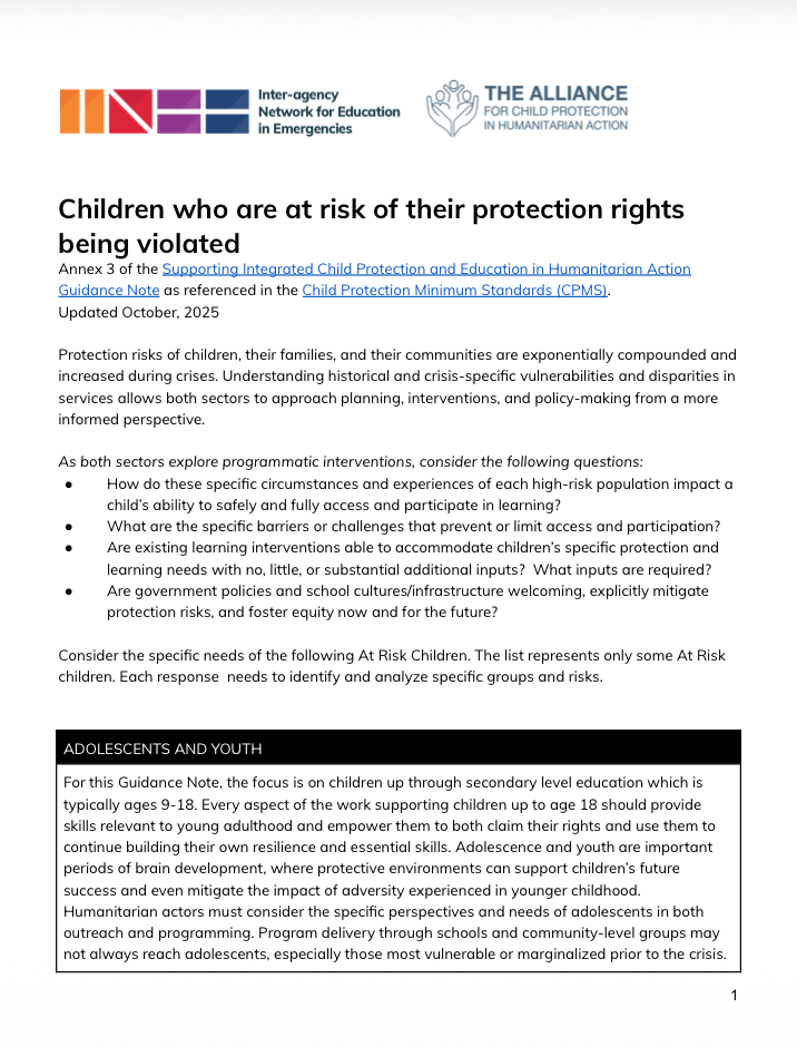 Children Who are at Risk of their Protection Rights being Violated ...